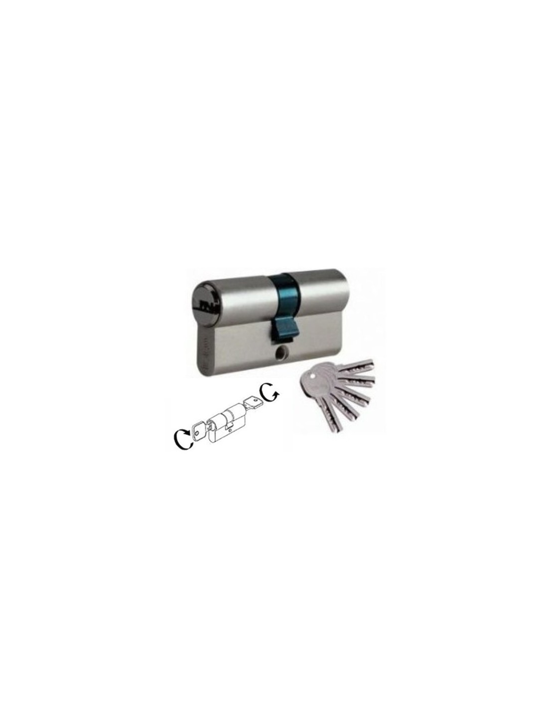 Κύλινδρος (αφαλός) εκτάκτου ανάγκης-διπλής εισόδου ISEO R6, με 5 κλειδιά